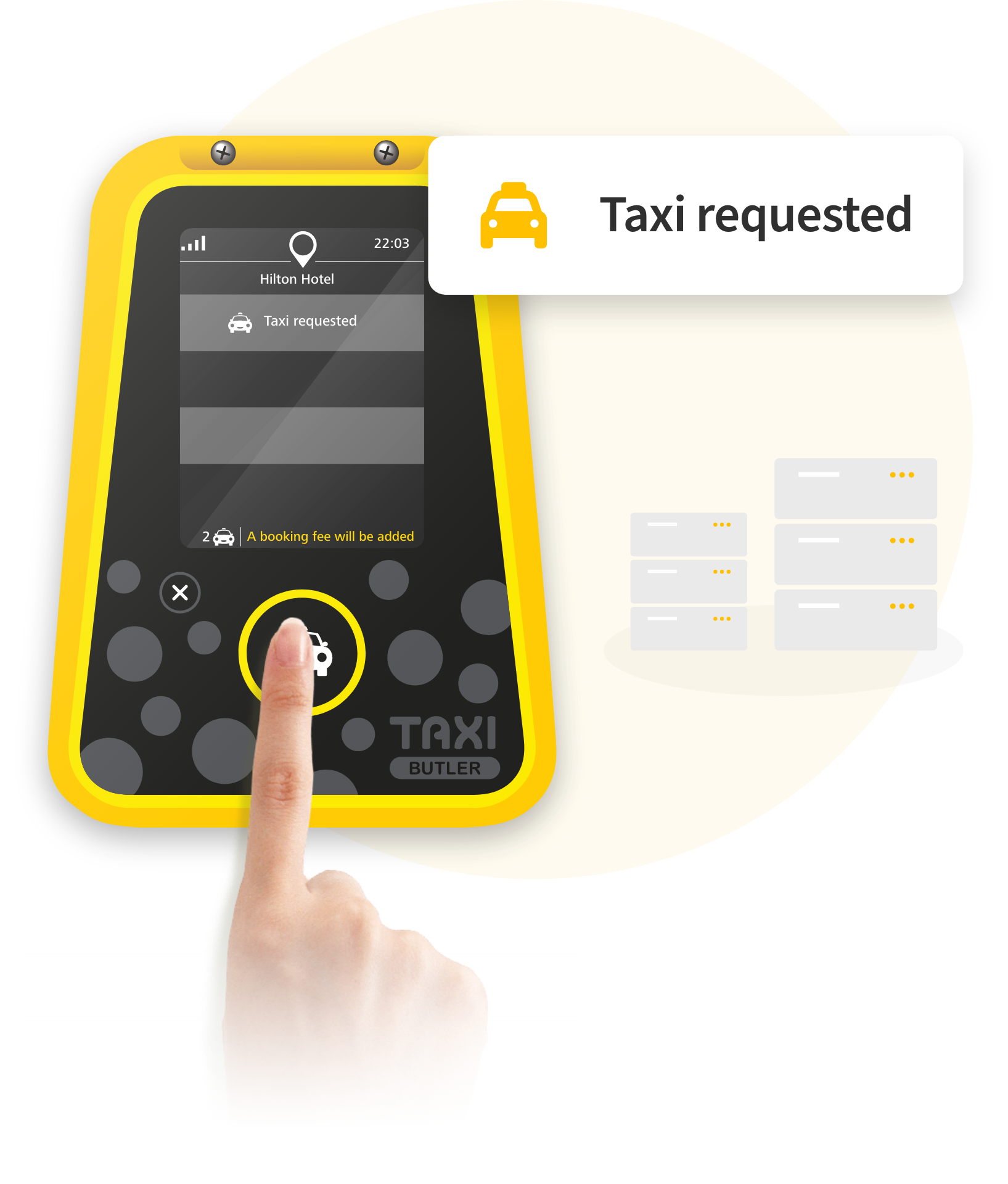 How the taxi booking device works | Venue Butler